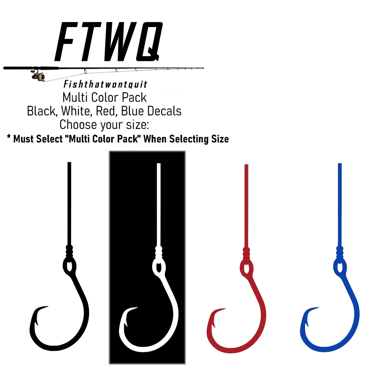 Hanging Fishing Hook Decal Car Decal Fishing Gift for Men - Etsy