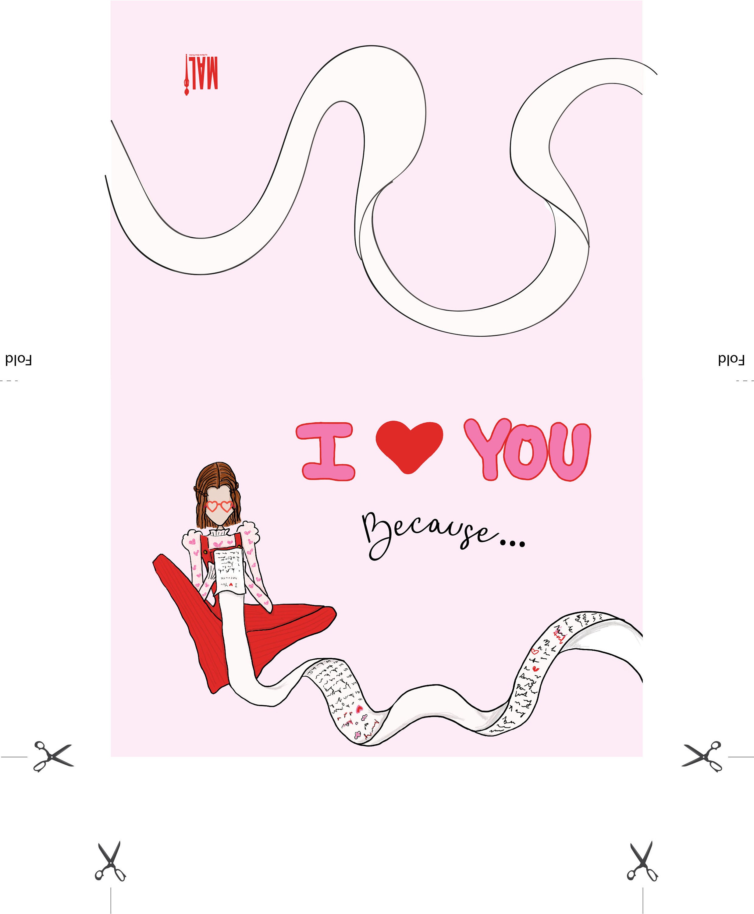 I Love You Because... Valentine's Day Cards: Love Greeting, Romance ...