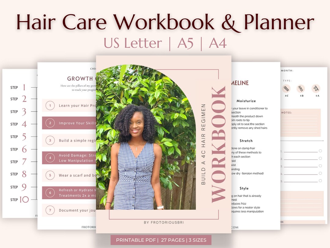 Natural Hair Routine Planner: Build a 4C Hair Regimen - Etsy