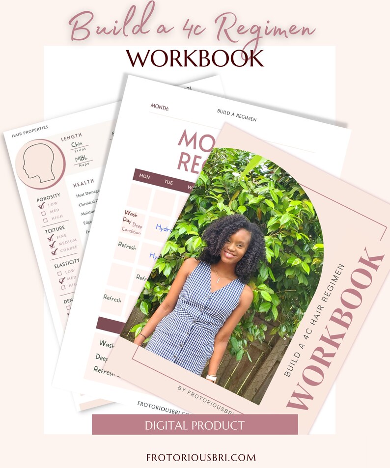 Natural Hair Routine Planner: Build a 4C Hair Regimen - Etsy