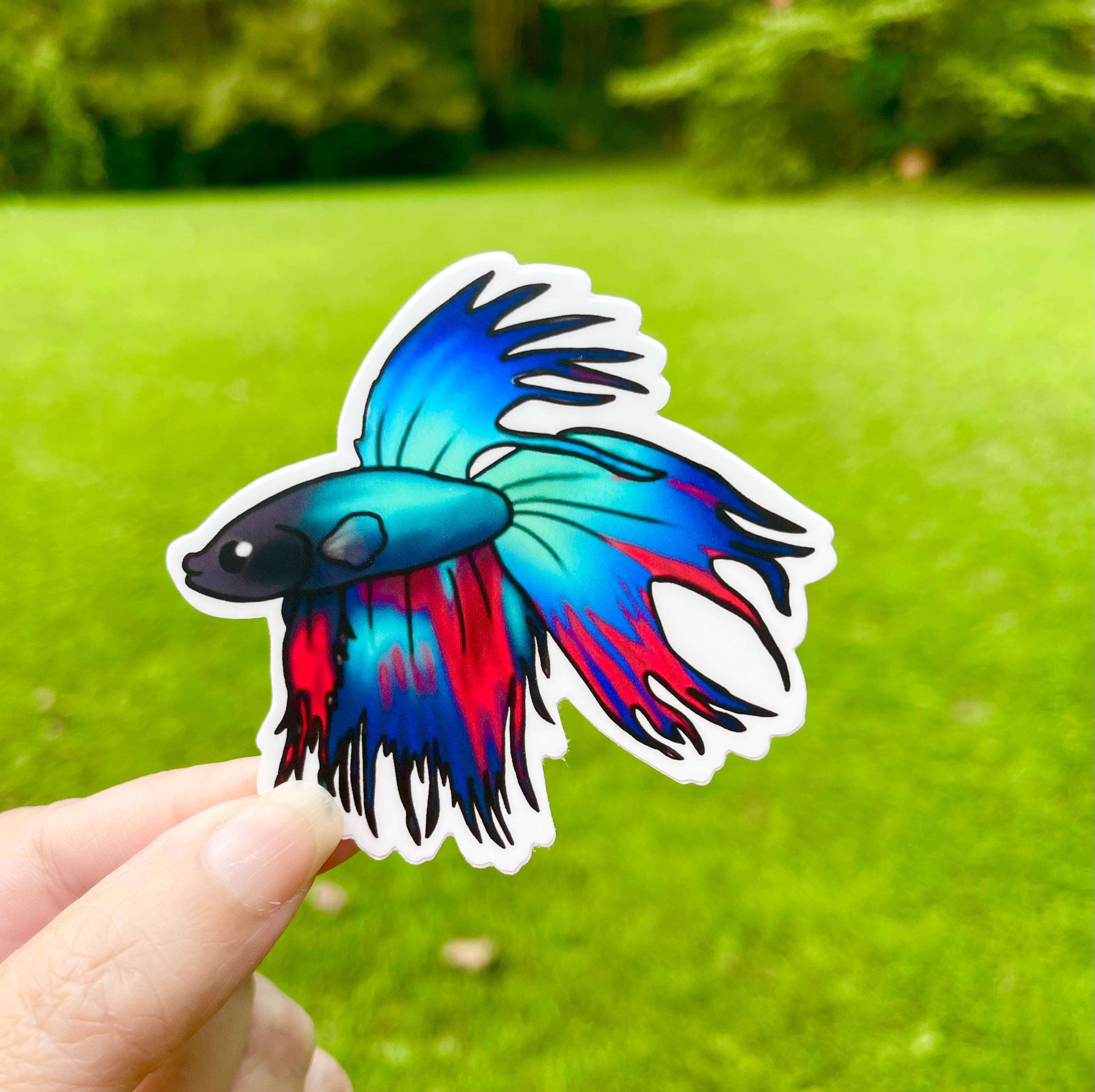 Betta Sticker, Fish Vinyl Sticker, Aquarium Sticker - Etsy