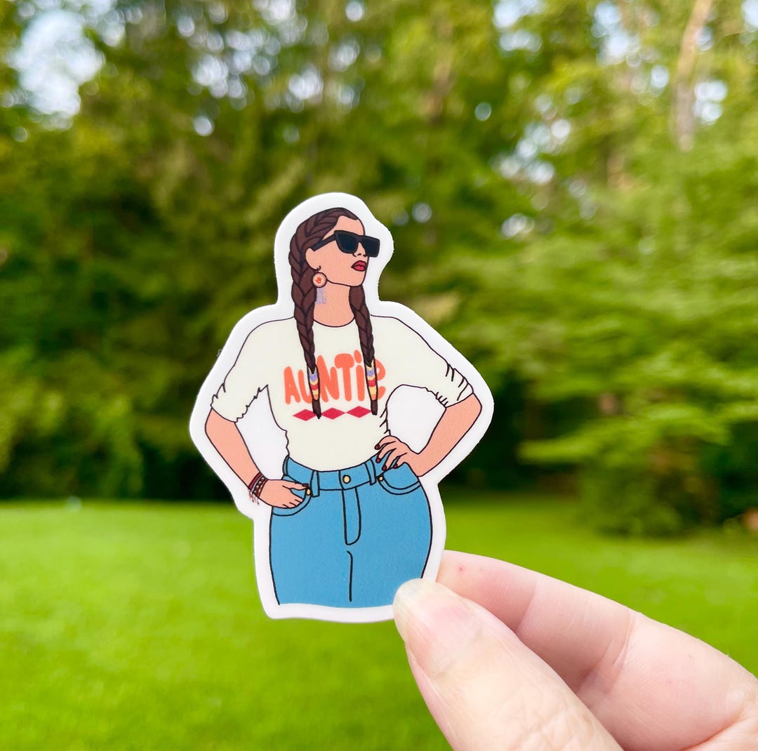 Auntie Sticker, Indigenous Auntie Energy Decal, Hand Drawn Native ...