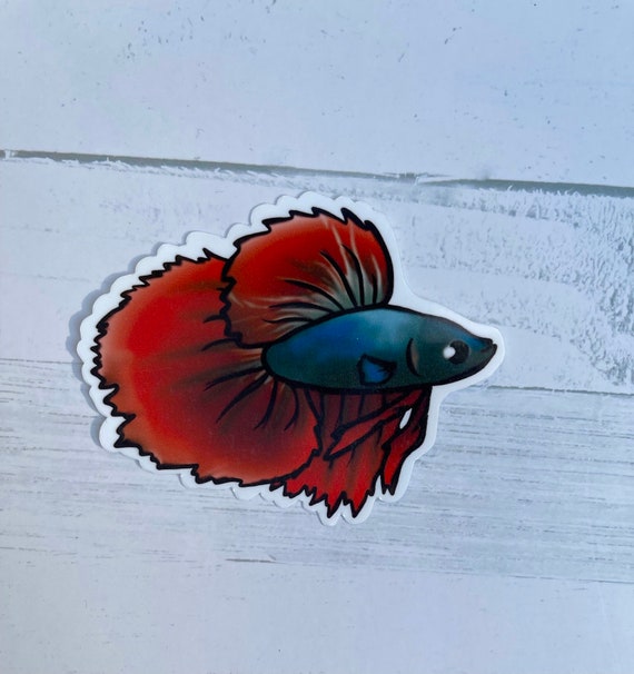 Fish Vinyl Sticker Aquarium sticker Betta sticker Paper, Party & Kids ...
