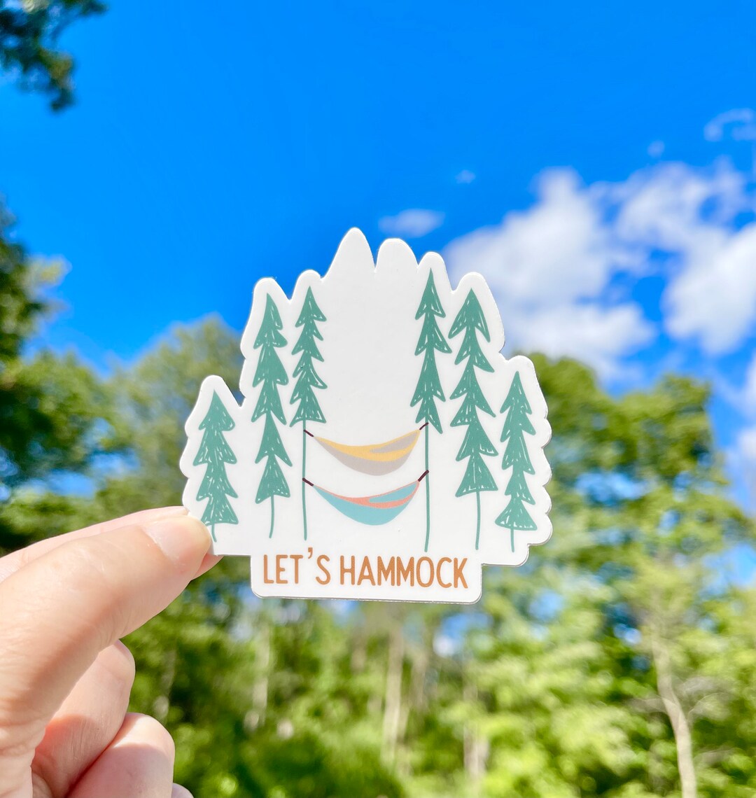Let’s Hammock! Sticker, Hammock Sticker, Let’s Hammock, Camping Sticker ...