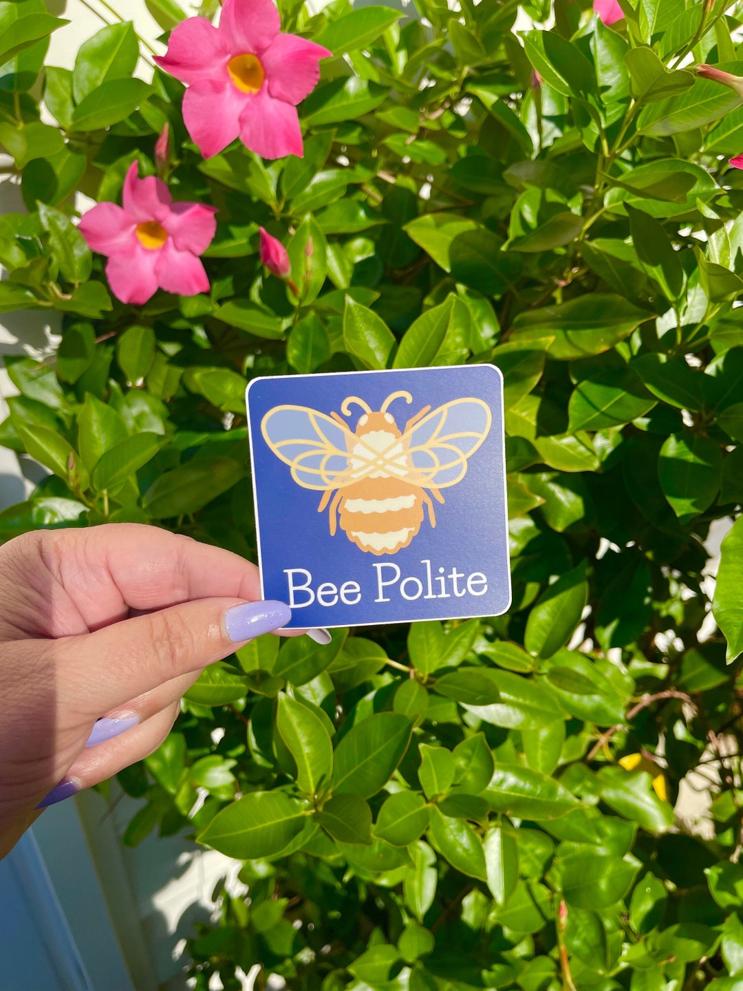 Bee Polite Sticker, Manners Sticker, Laptop Decal, Polite Sticker - Etsy