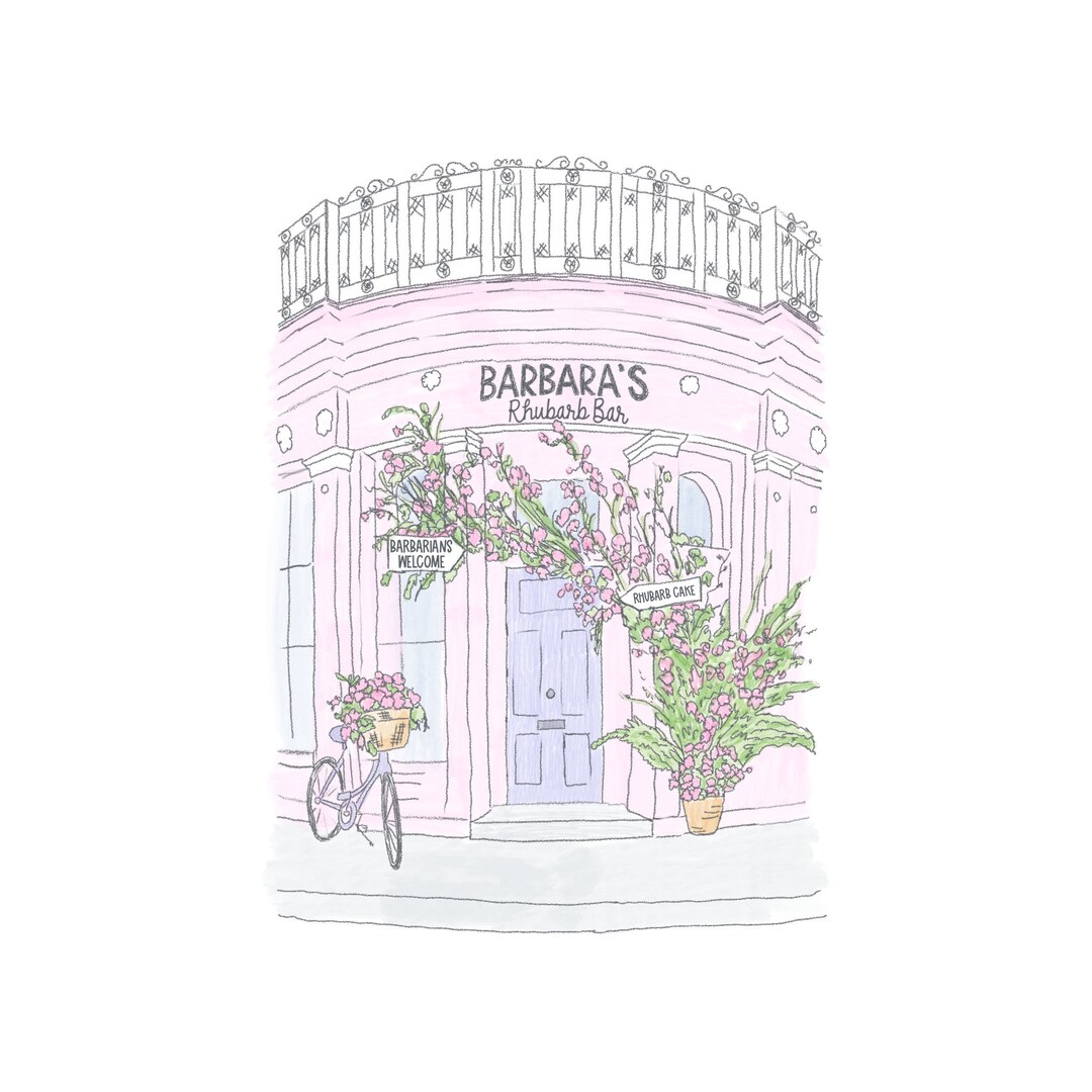 Barbara’s Rhubarb Bar Greeting Card, Barbarians Welcome, Best Rhubarb ...
