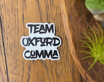 Oxford Comma Sticker | Etsy