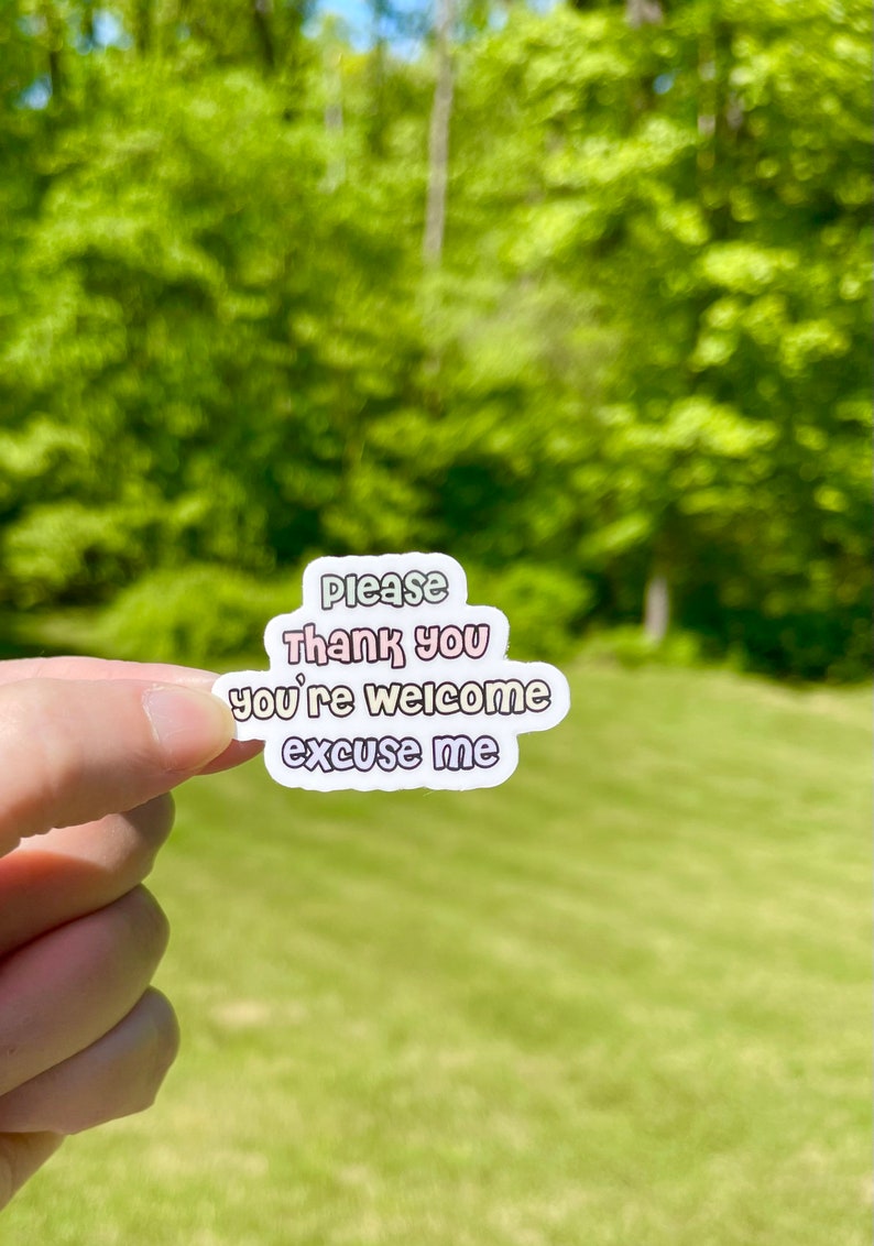 Please, Thank You, You’re Welcome, Excuse Me Sticker, Magic Words ...