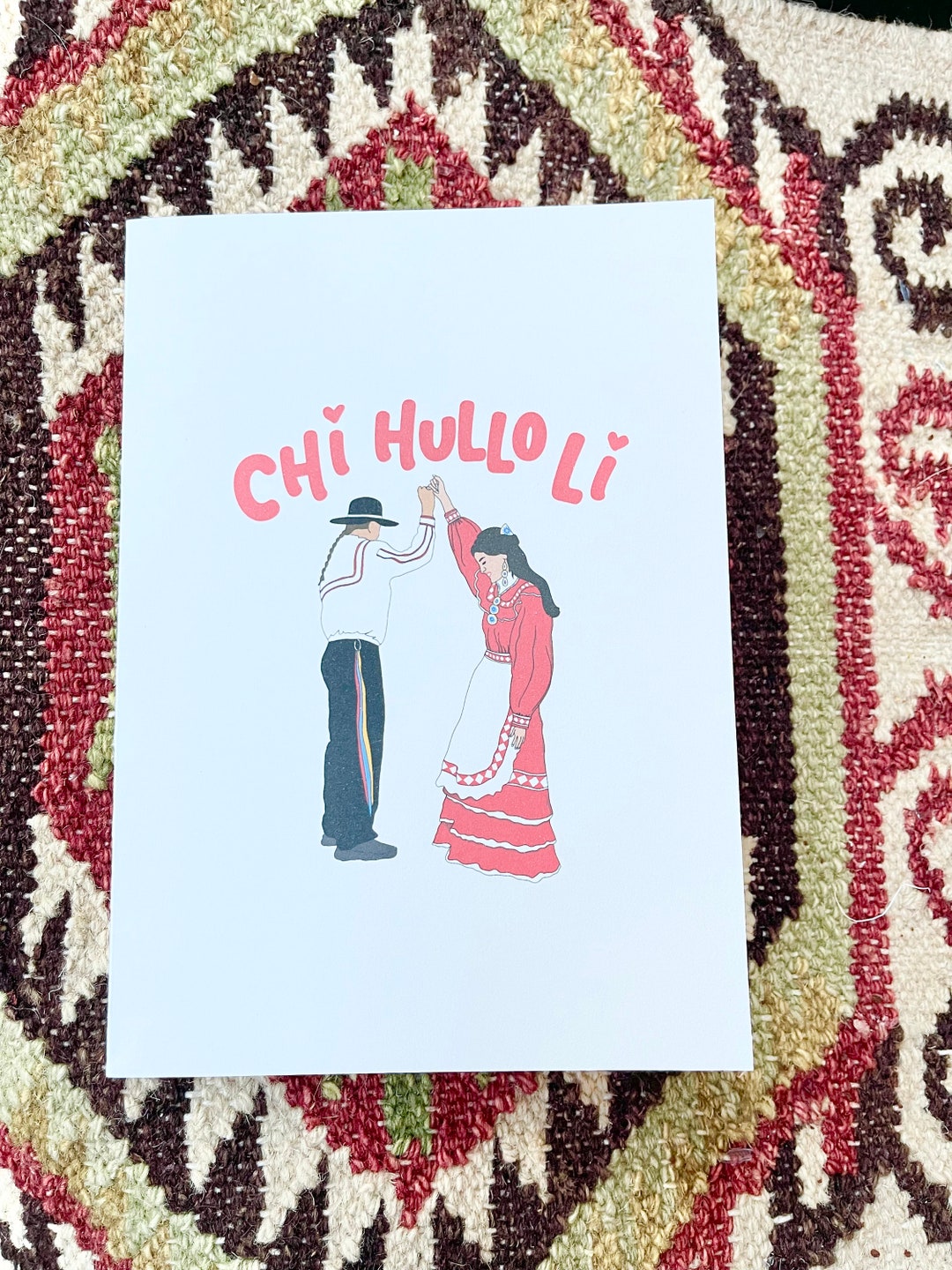 Chi Hullo Li Choctaw Native American Valentine Greeting Card, Chahta ...