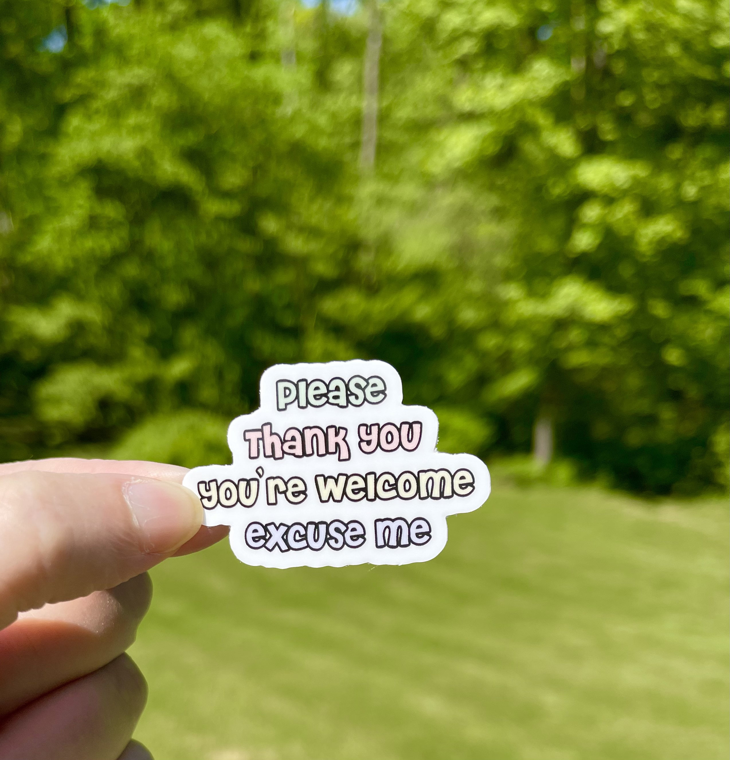 Please Thank You Youre Welcome Excuse Me Sticker Magic - Etsy