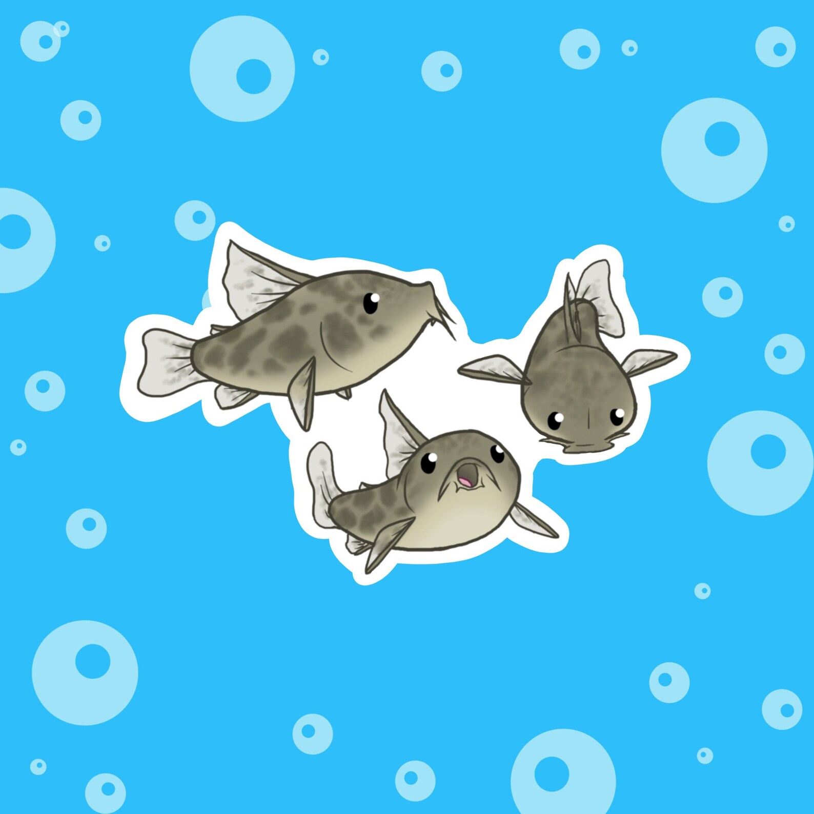 Peppered Cory Catfish Sticker Corydoras Paleatus Vinyl | Etsy