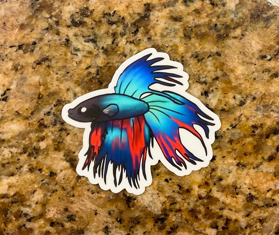 Fish Vinyl Sticker Aquarium sticker Betta sticker Paper, Party & Kids ...