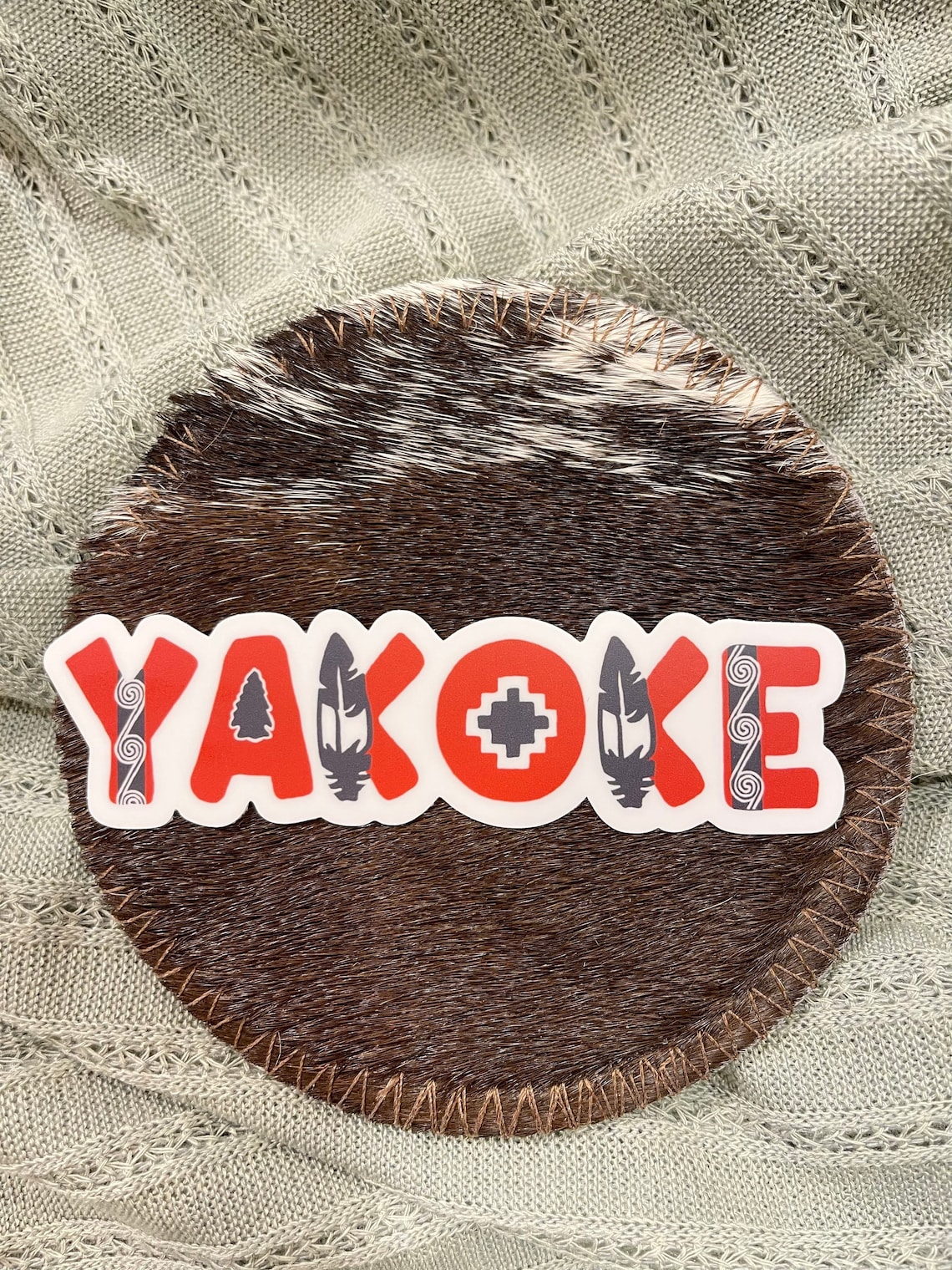 Yakoke Choctaw Thank You Sticker - Etsy