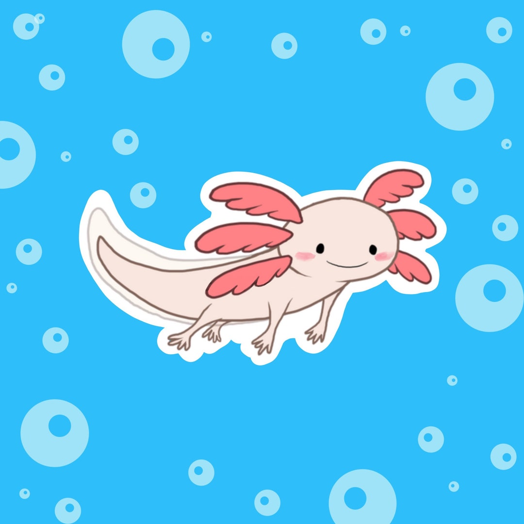 Axolotl Vinyl Sticker Axolotl Aquarium Fish Sticker - Etsy