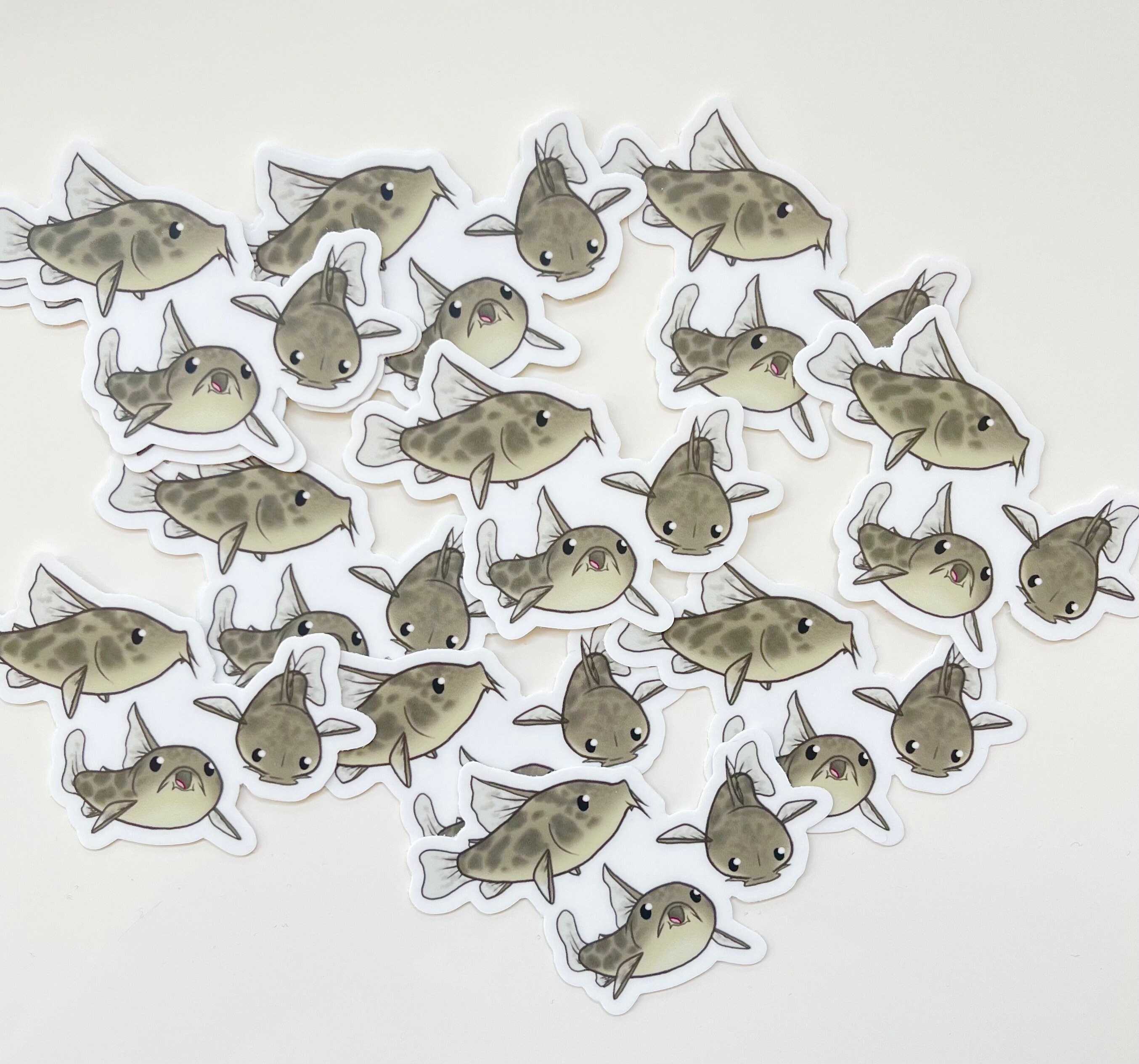 Peppered Cory Catfish Sticker Corydoras Paleatus Vinyl - Etsy