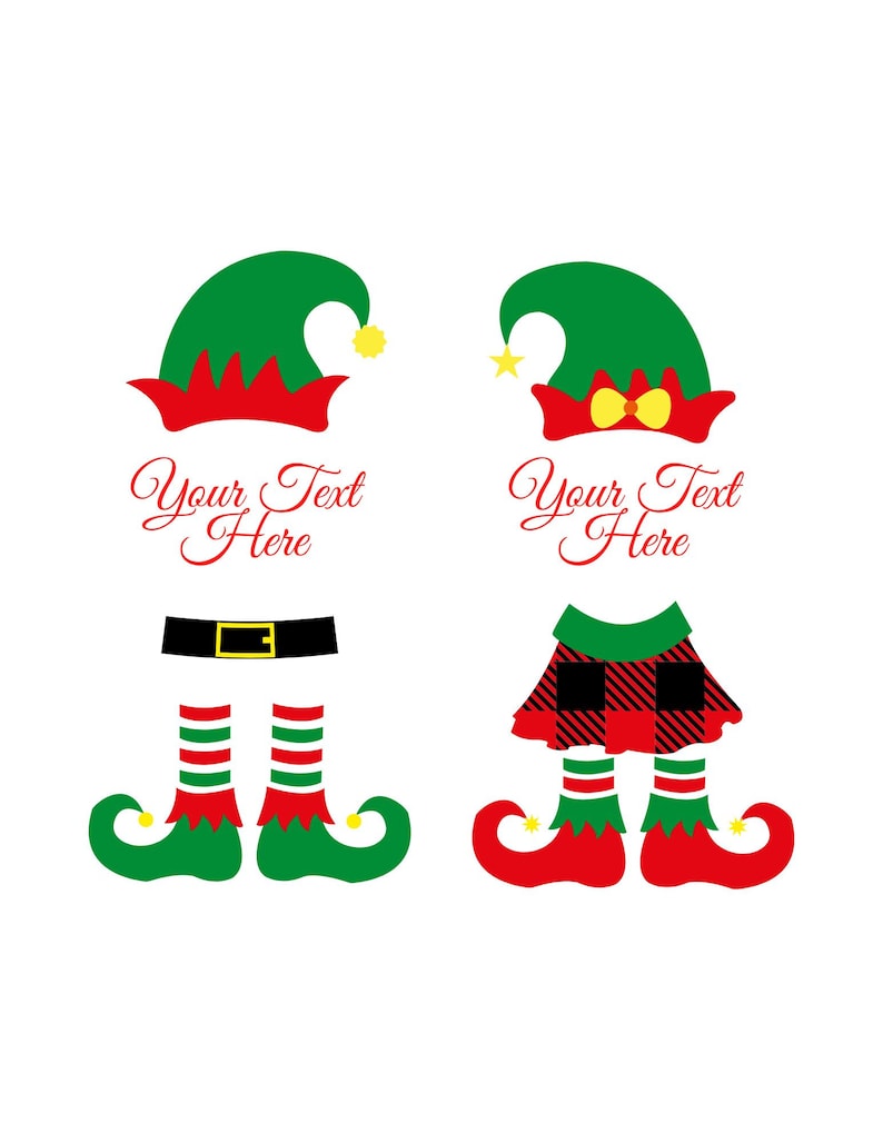 Elf Hat Svg, Elf Boy & Girl Svg, Elf Socks Svg, Christmas Elf Hat Svg ...