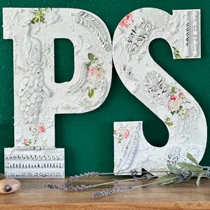 Custom Made Mixed Media Letters - Etsy