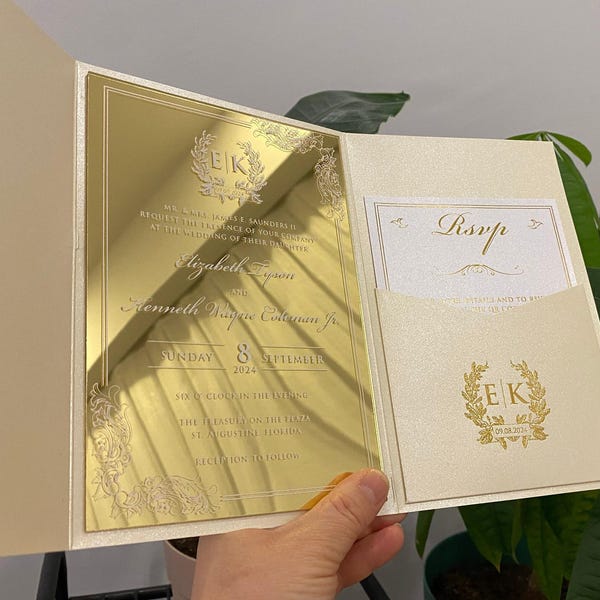 Mirror Invitation - Etsy