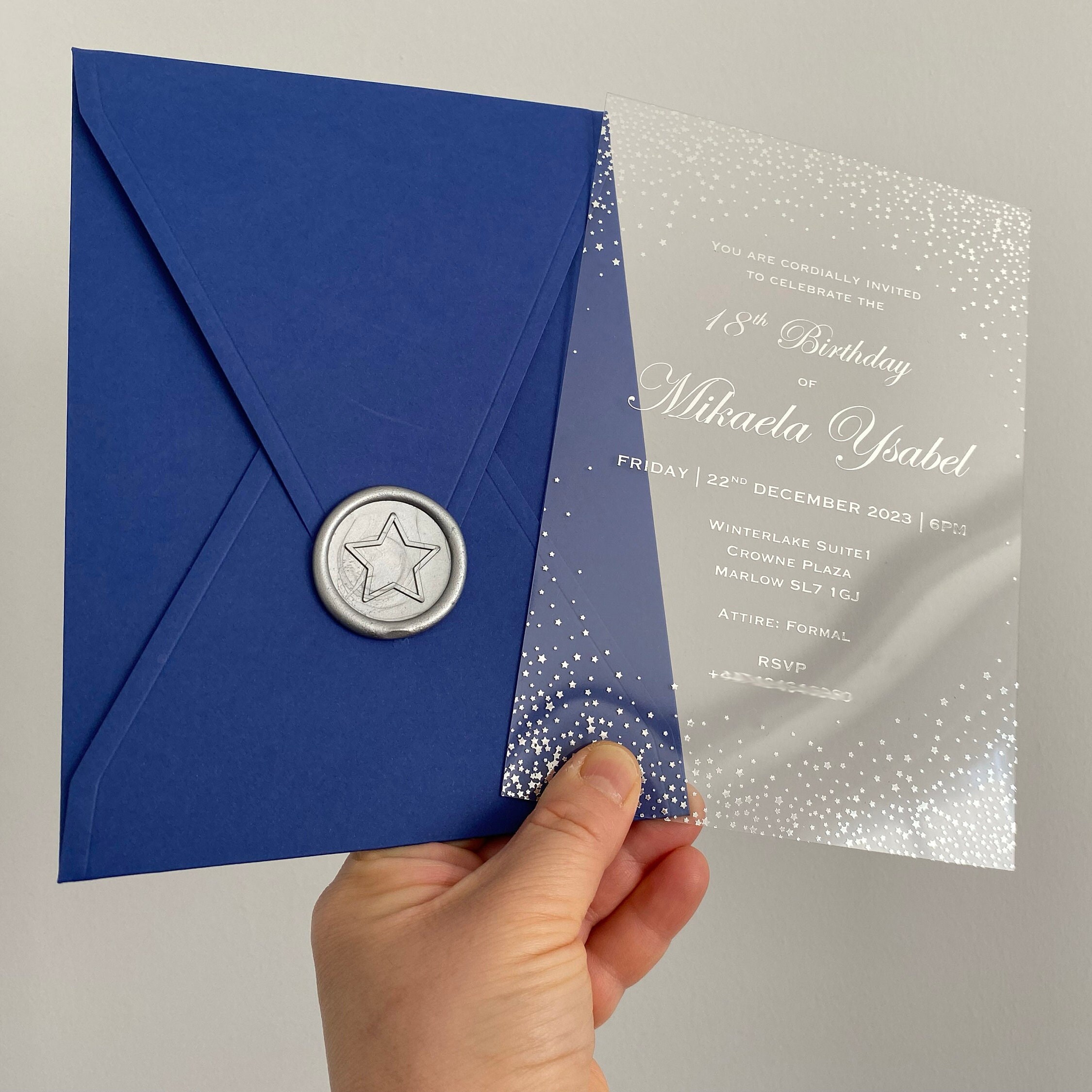 Star Invitation, Starry Night Themed Invitation, Birthday Invitation ...