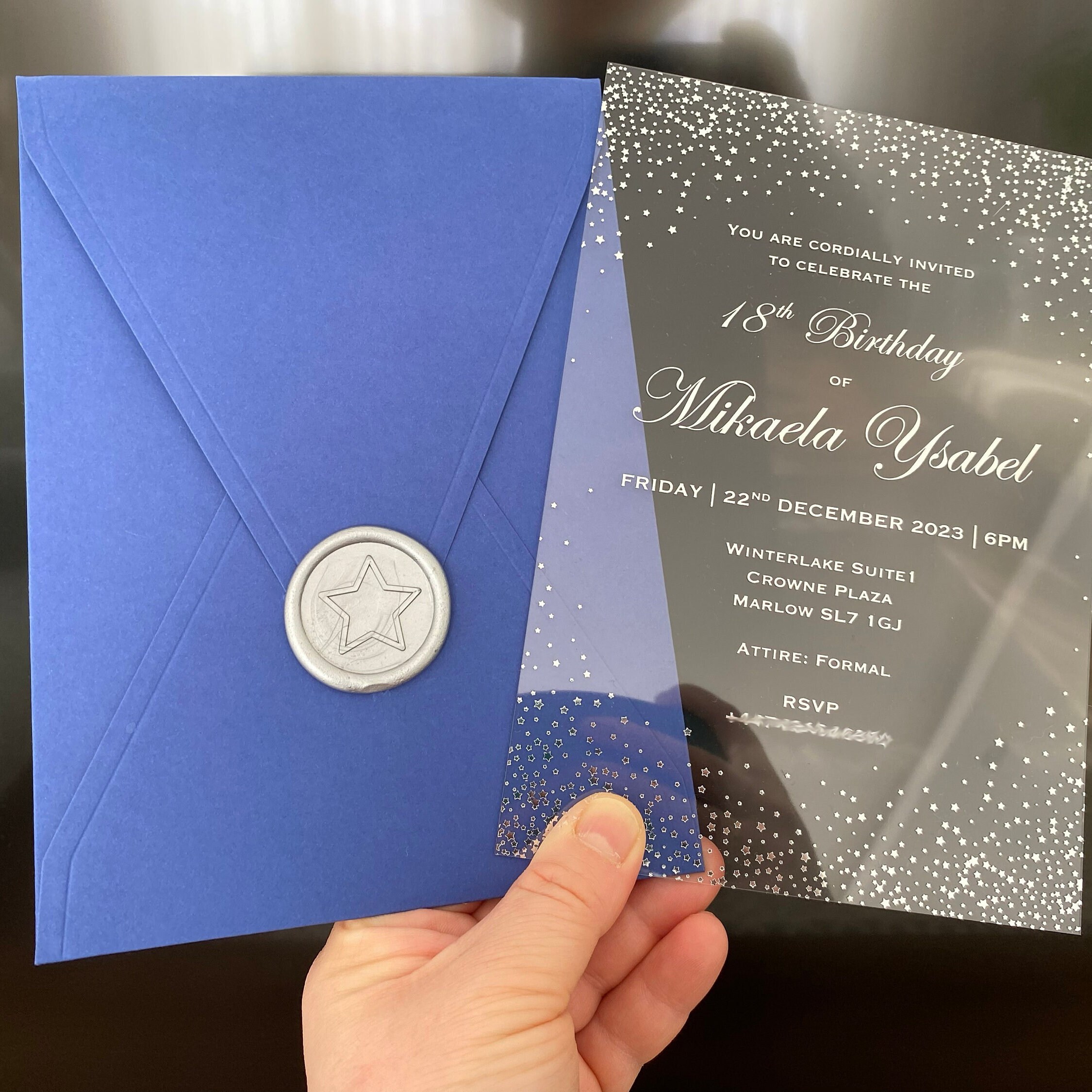 Star Invitation, Starry Night Themed Invitation, Birthday Invitation ...