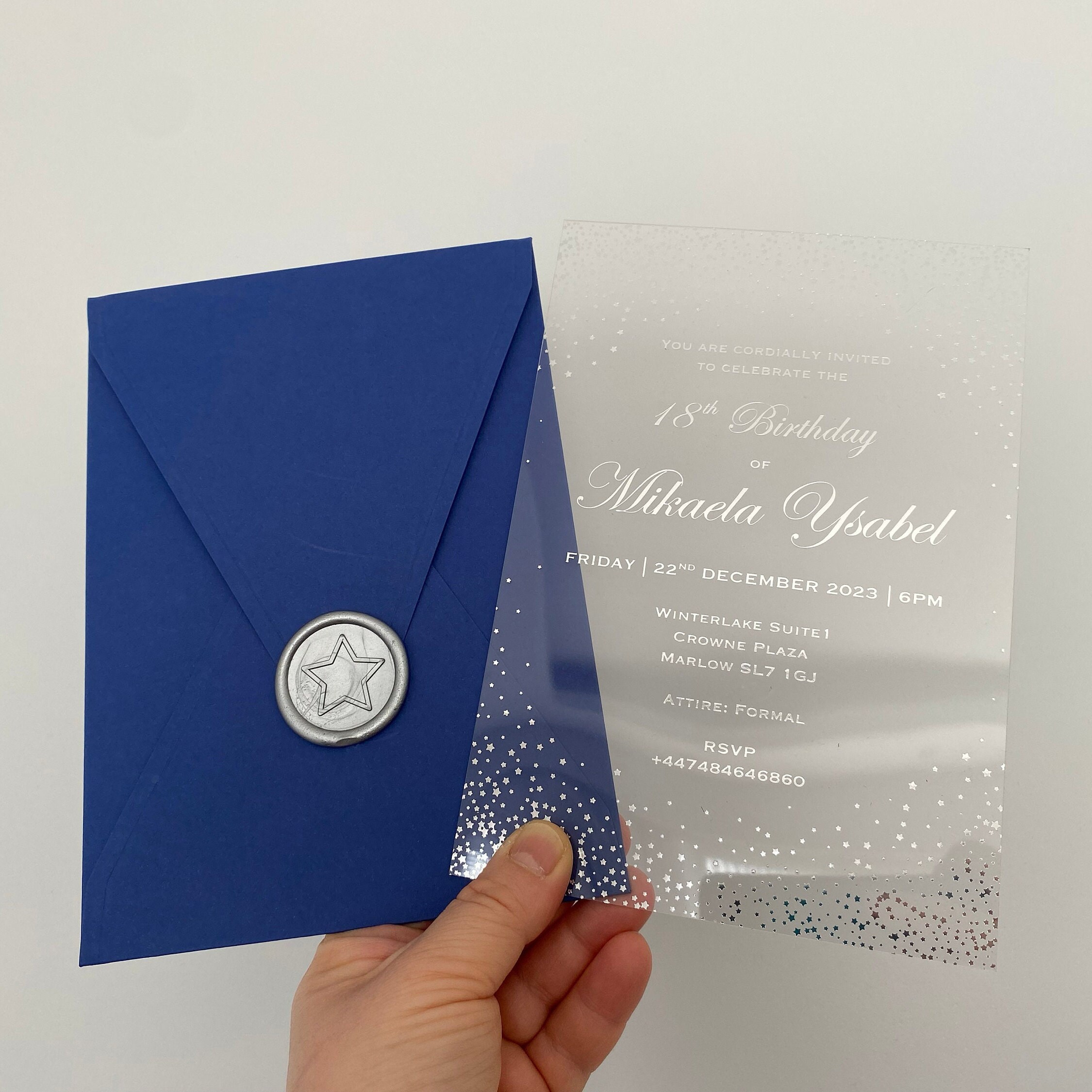 Star Invitation, Starry Night Themed Invitation, Birthday Invitation ...