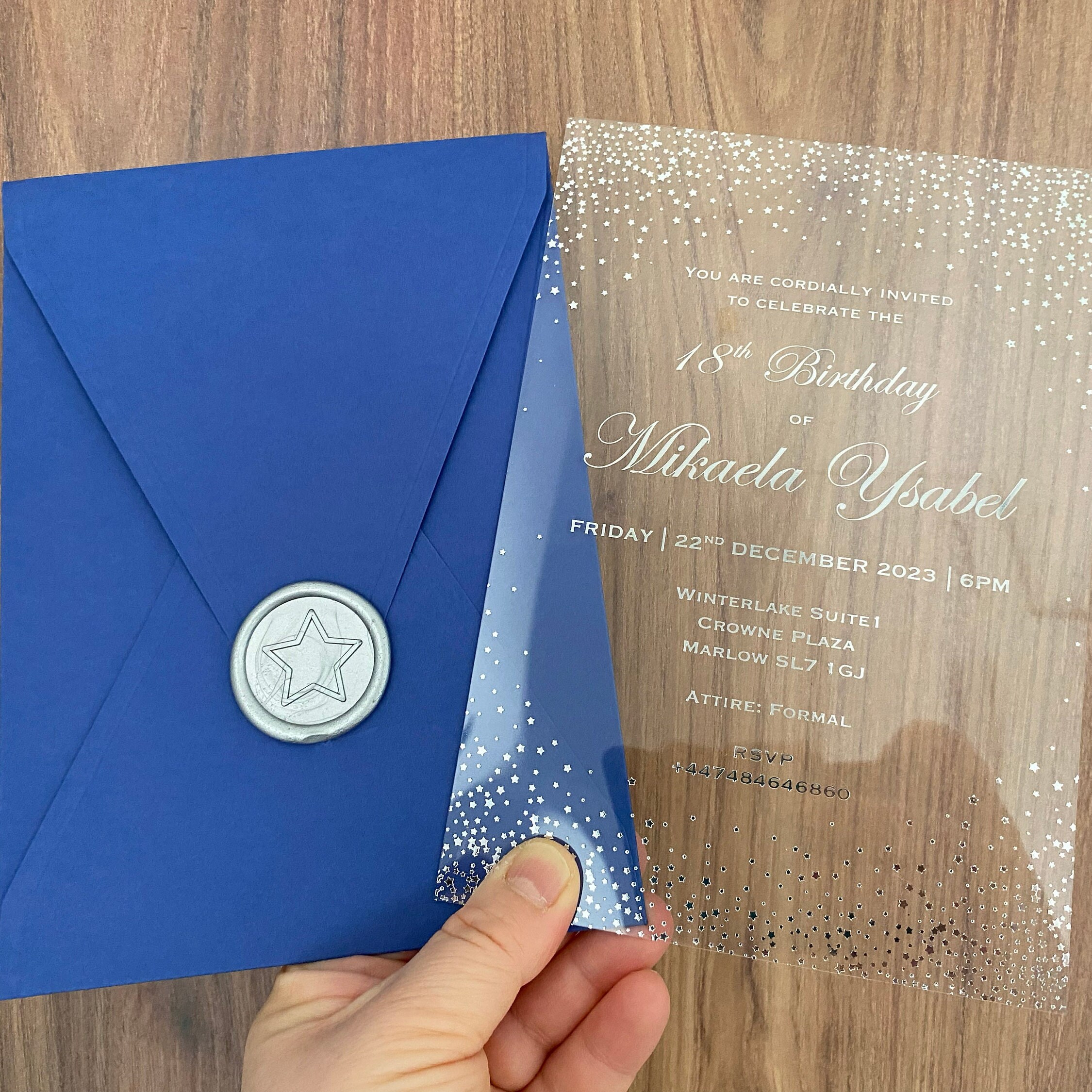 Star Invitation, Starry Night Themed Invitation, Birthday Invitation ...