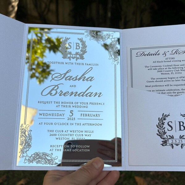 Mirror Invitation - Etsy