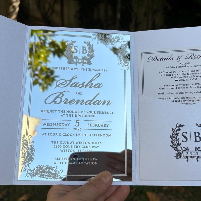 Mirror Invitation - Etsy