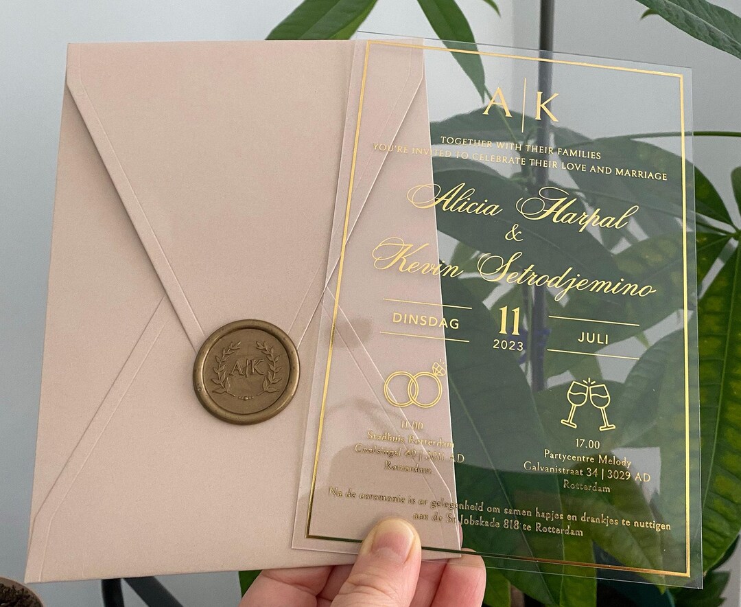 Clear Acrylic Invitation, Acrylic Wedding Invitation, Acrylic ...