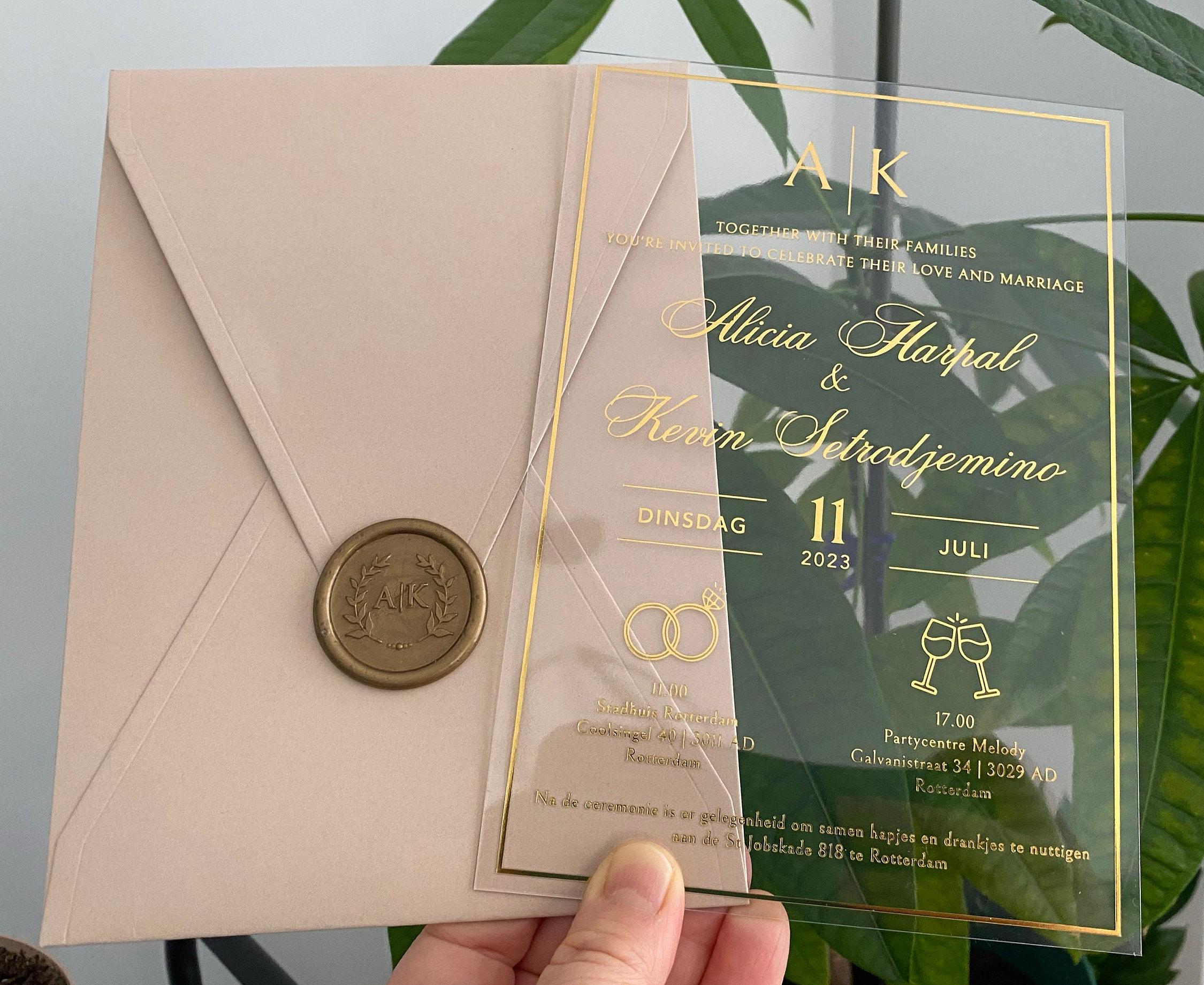 Clear Acrylic Invitation, Acrylic Wedding Invitation, Acrylic ...