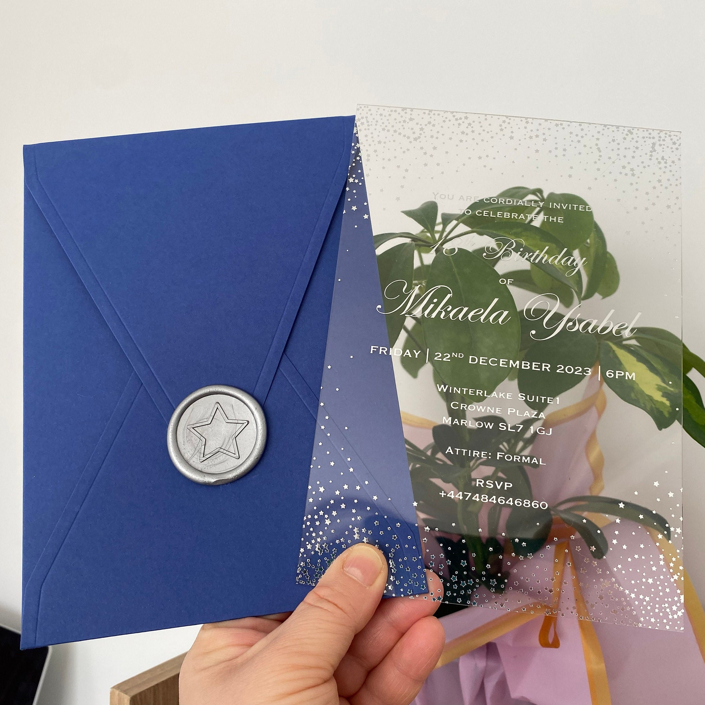 Star Invitation, Starry Night Themed Invitation, Birthday Invitation ...