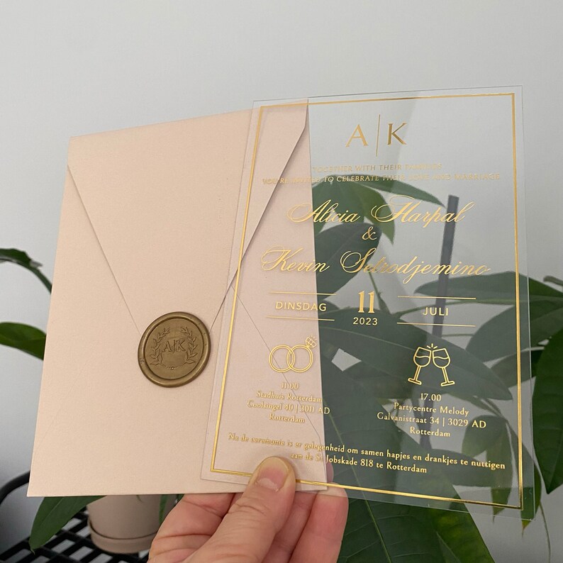 Clear Acrylic Invitation, Acrylic Wedding Invitation, Acrylic ...