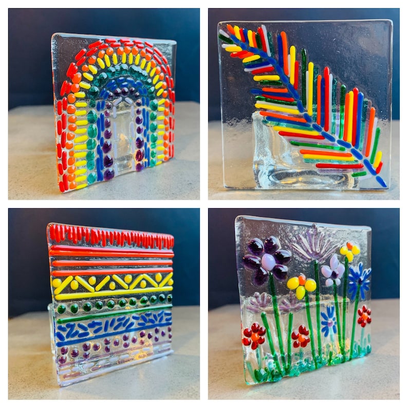 Fused Glass Kit Craft Kit Make at Home Glass Tea Light Kit - Etsy