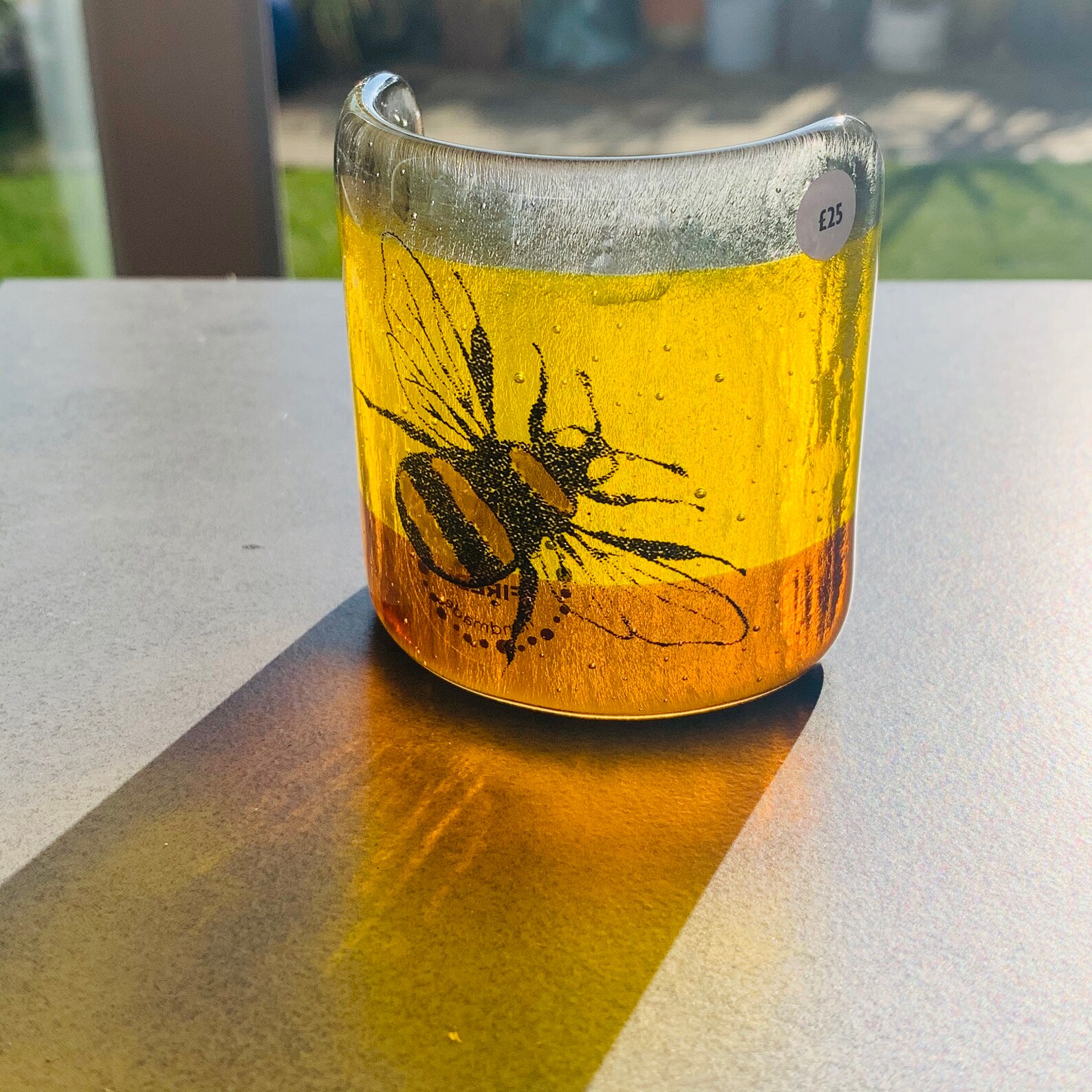 Bee Candle Arch Glass Fused Glassbumble Bee Glass Bee | Etsy UK