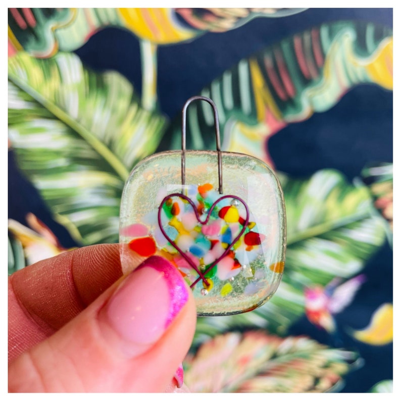 Glass Heart Token Thank You Gift on Card. - Etsy