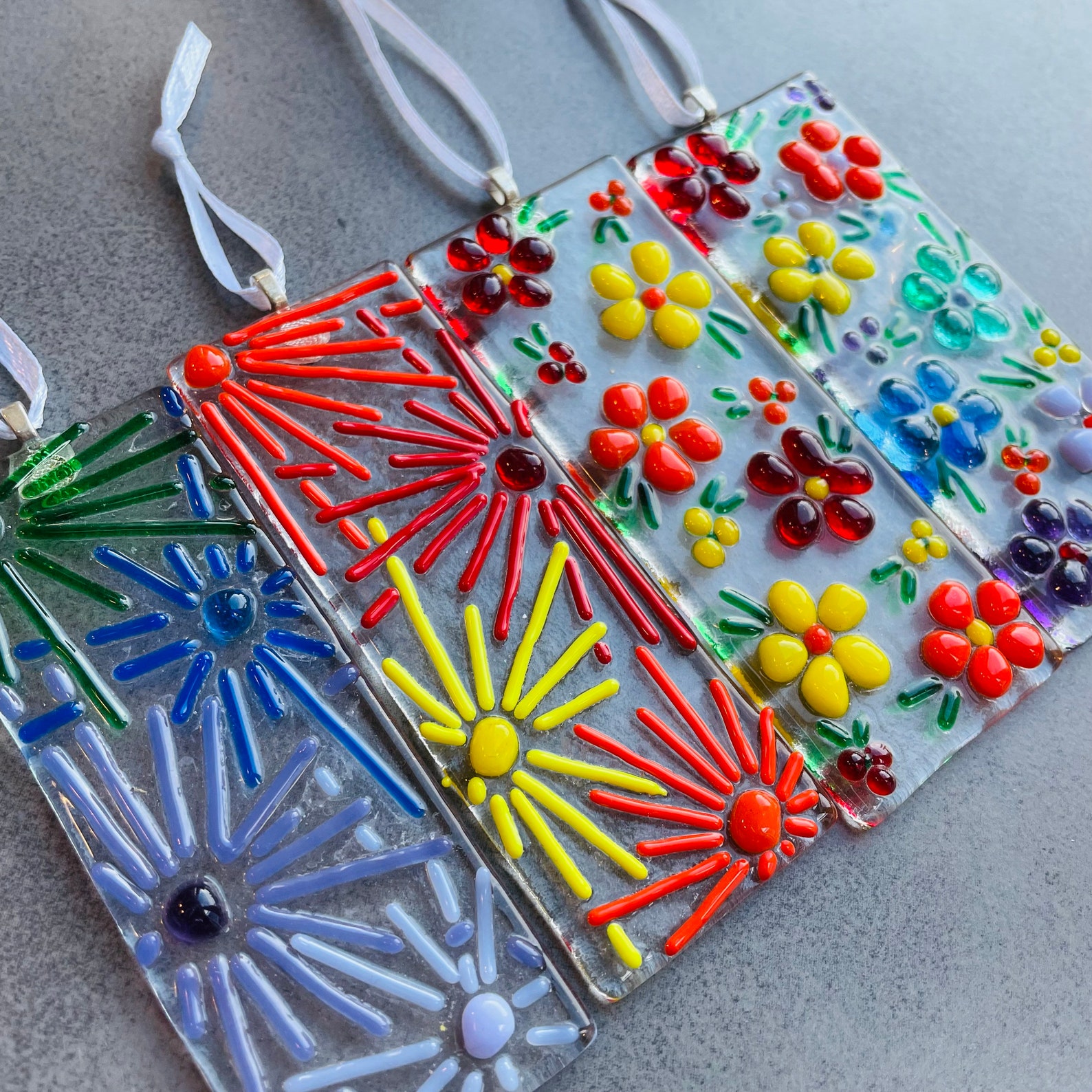 Fused Glass Kit, Fused Glass Kit, 5 Pack of Hangers, Rainbow Make at ...