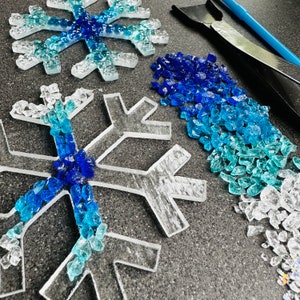 Fused Glass Snowflake Kit. Craft Kit, Glass Art. - Etsy