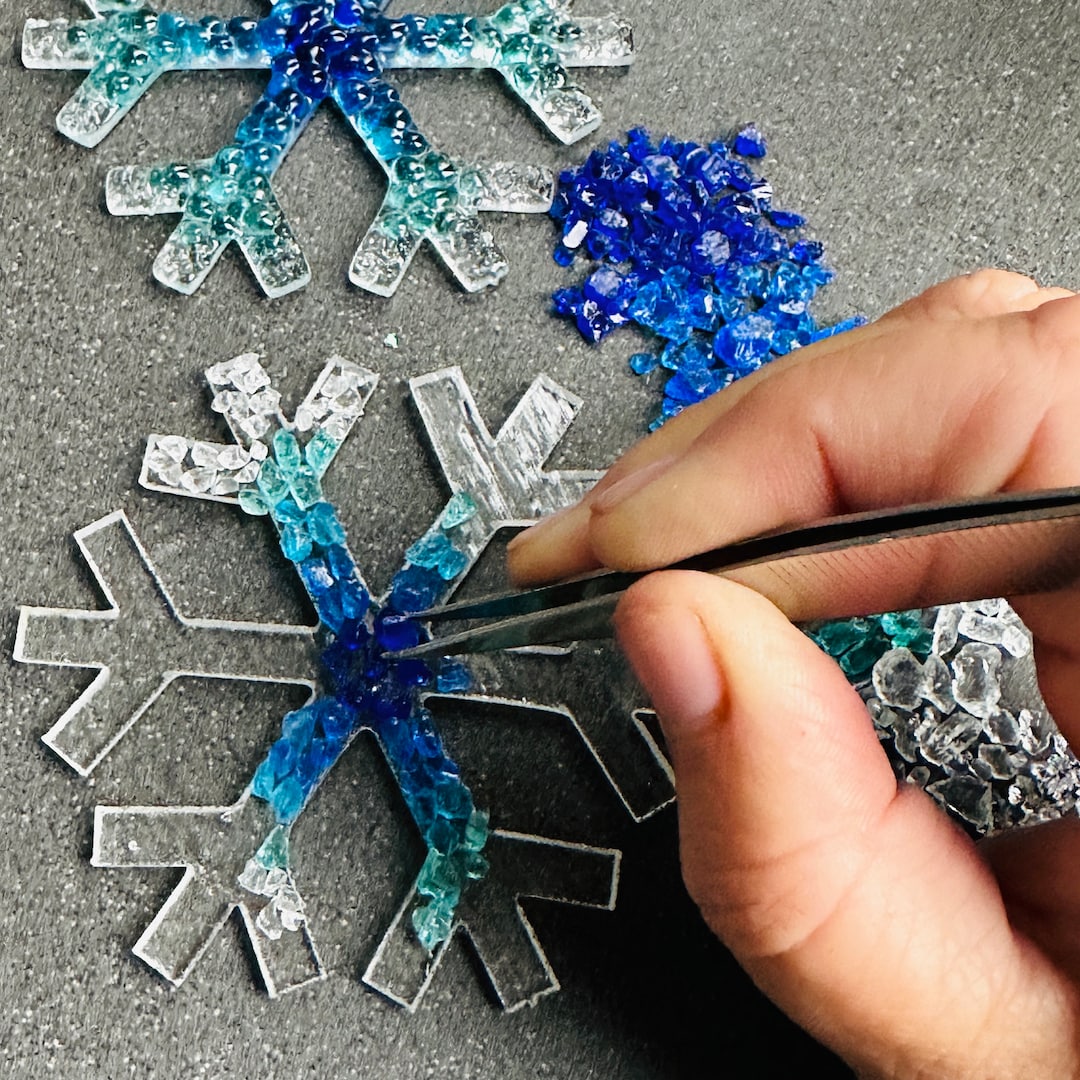 Fused Glass Snowflake Kit. Craft Kit, Glass Art. - Etsy