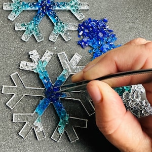Fused Glass Snowflake Kit. Craft Kit, Glass Art. - Etsy
