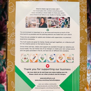 Fused Glass Floral Craft Kit, Make Your Own Glass Art, Fused Glass ...