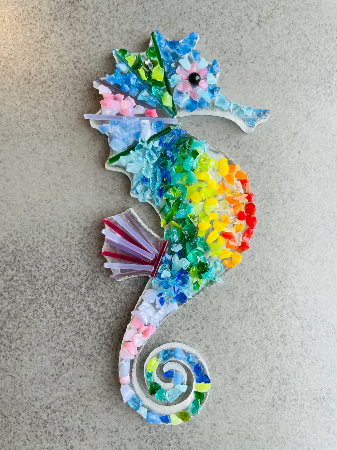 Fused Glass Kit, Make Your Own Glass SEAHORSE , Glass Art Kit, Glass ...