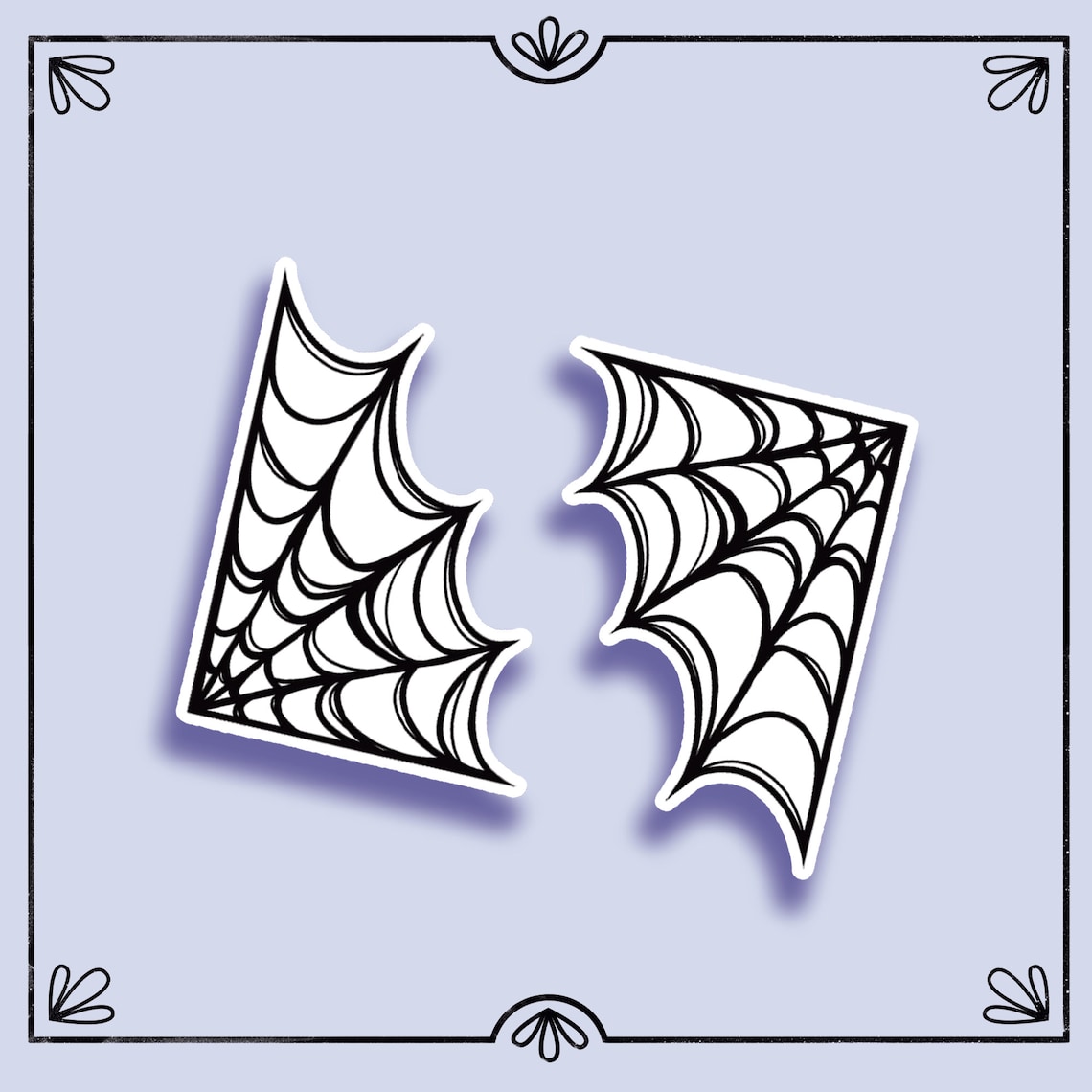 Spiders Web Sticker Set 3 Cobweb Stickers Die Cut Vinyl - Etsy