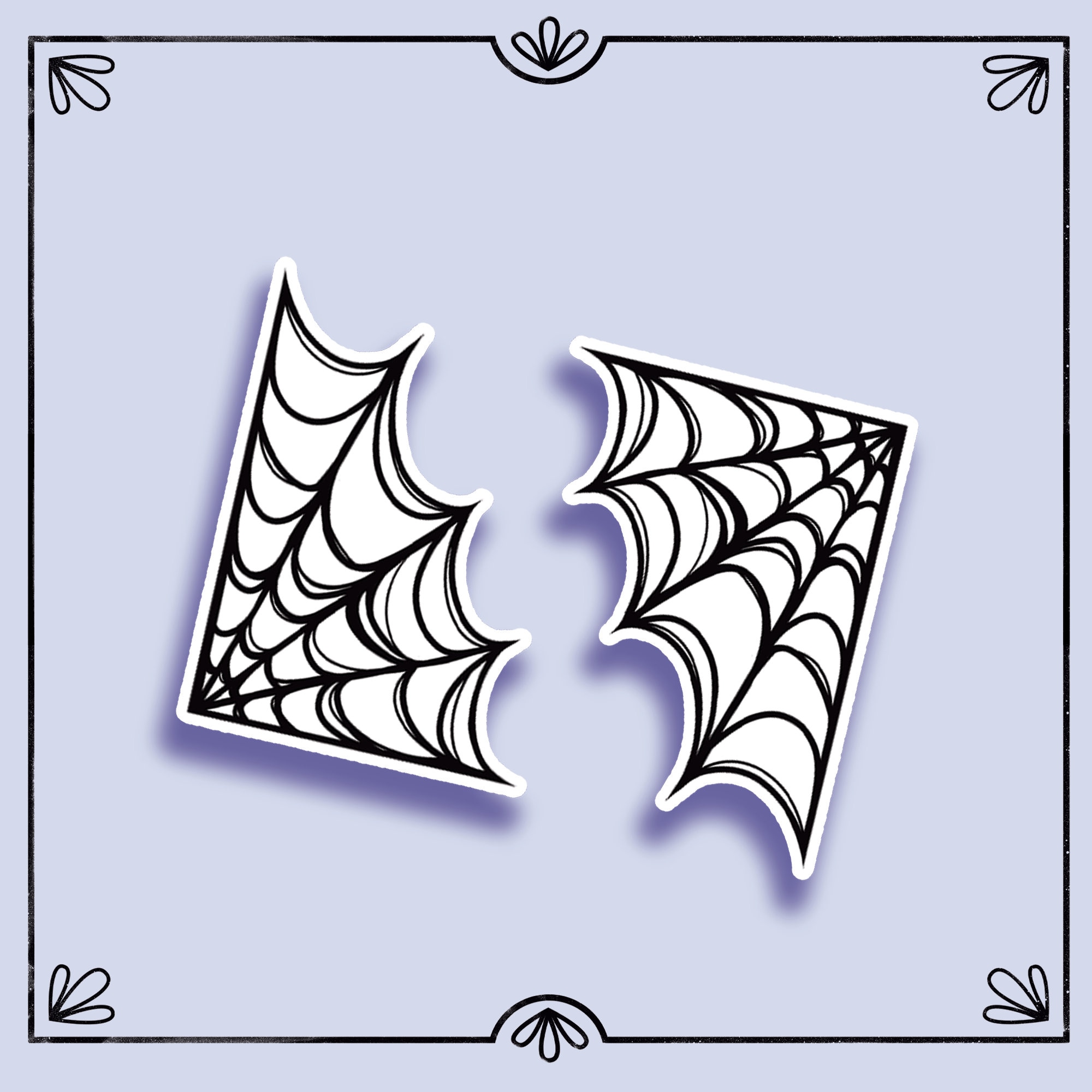 Spiders Web Sticker Set 3 Cobweb Stickers Die Cut Vinyl - Etsy