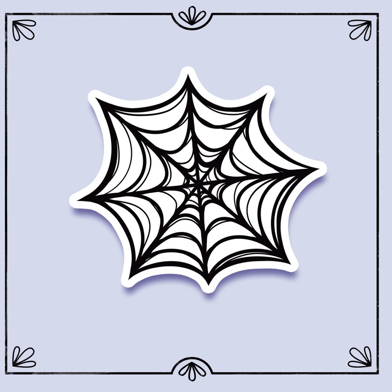 Spiders Web Sticker Set 3 Cobweb Stickers Die Cut Vinyl - Etsy