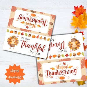 Thanksgiving Printable Treat Bag Topper - Fall Candy Bag Topper ...
