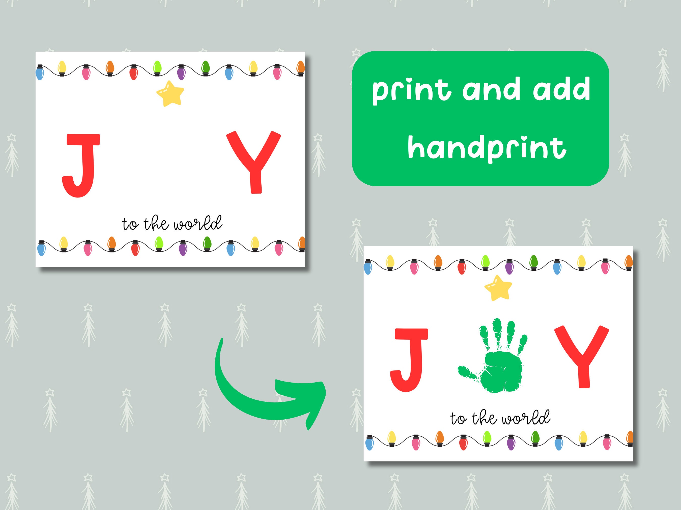 Christmas Handprint Craft for Toddlers Printable Baby Christmas ...