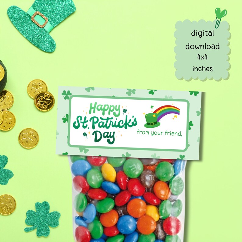 Printable St Patricks Day Treat Bag Toppers St Patricks Day Printable ...
