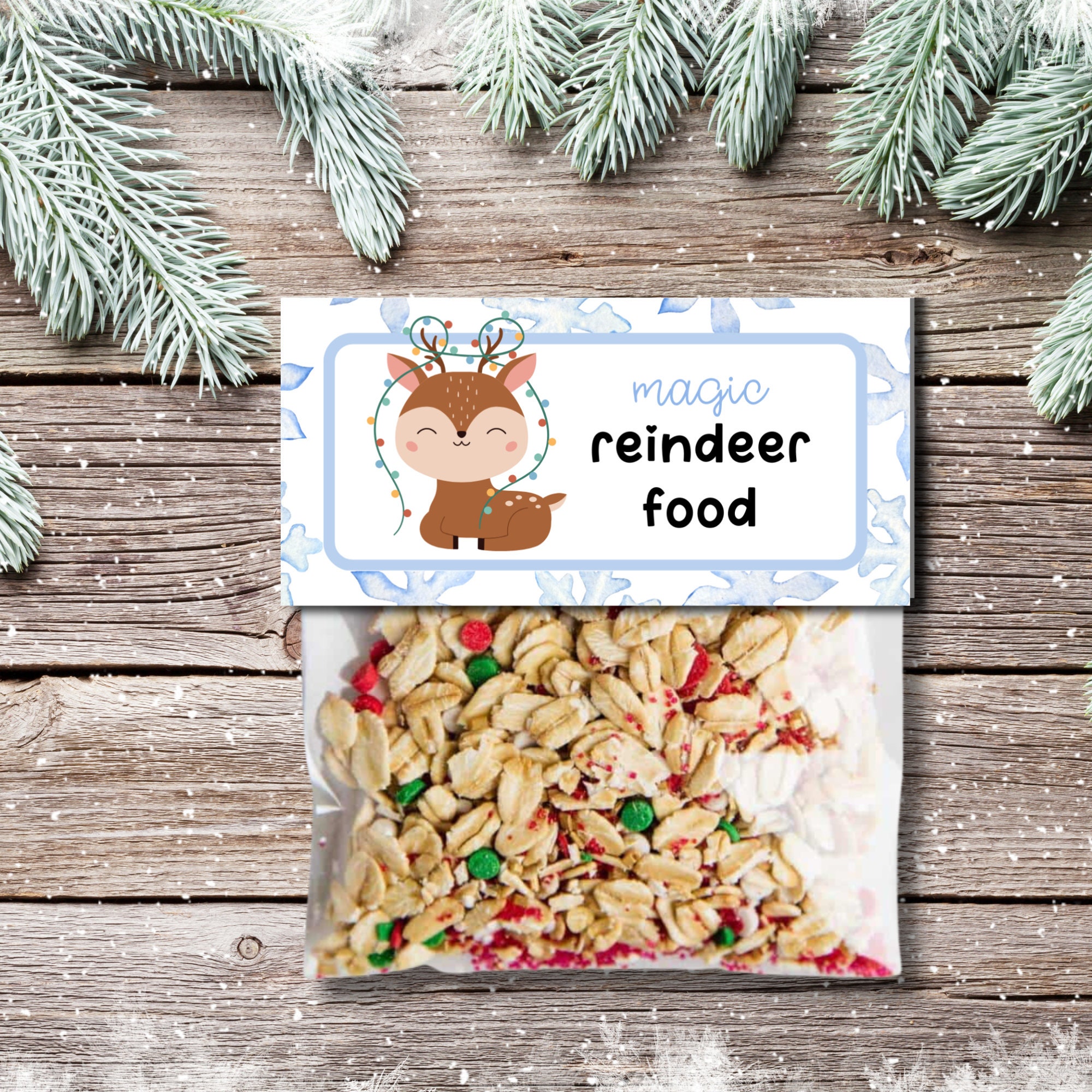 Reindeer Food Printable PDF Reindeer Food Printable Bag Topper Reindeer ...