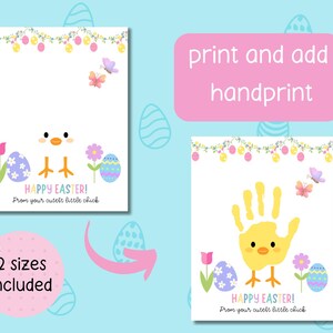 Easter Handprint Craft for Toddlers Printable - Spring Handprint Craft ...