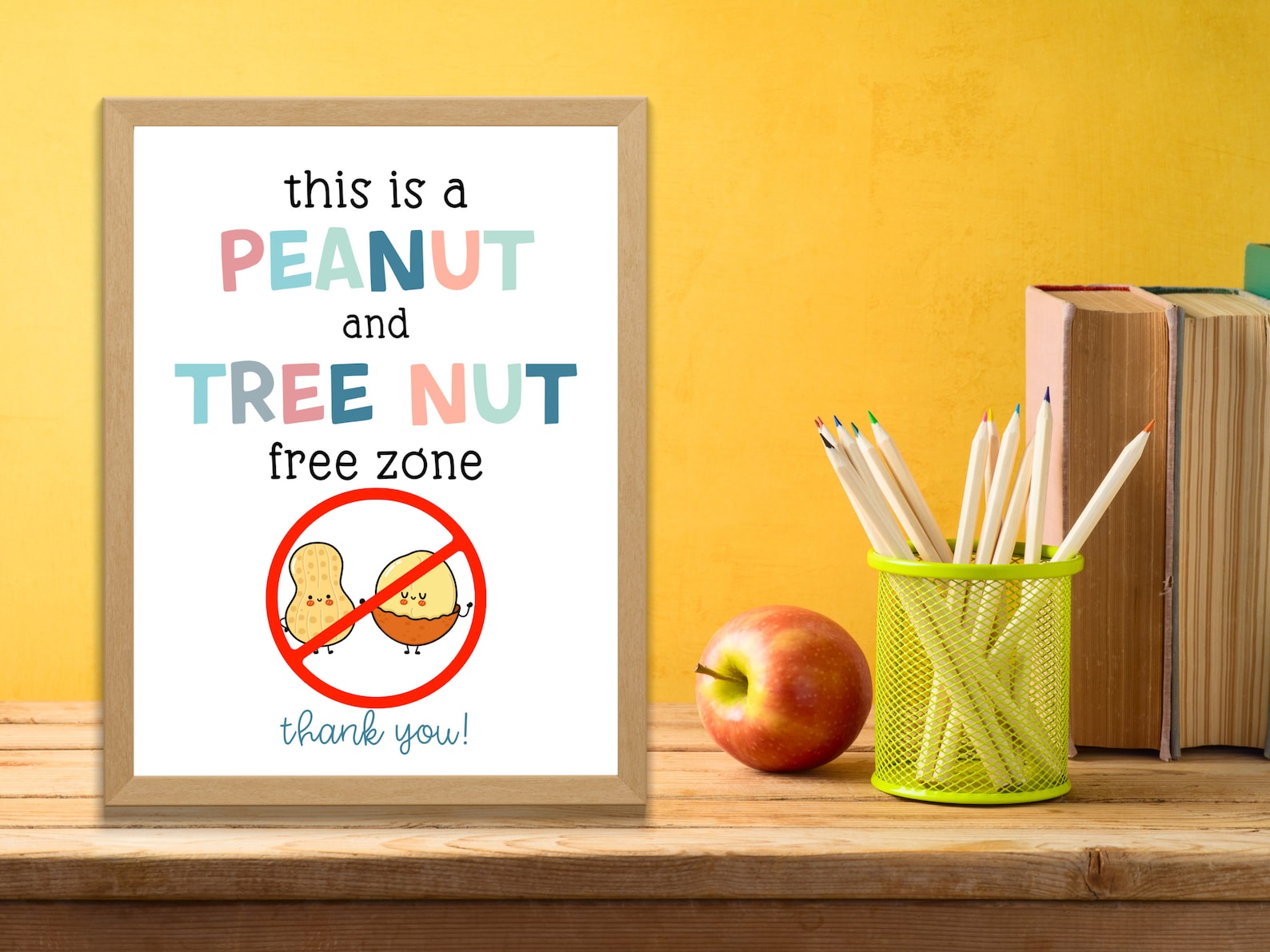 Printable Peanut and Tree Nut Free Zone Sign - Food Allergy Sign ...